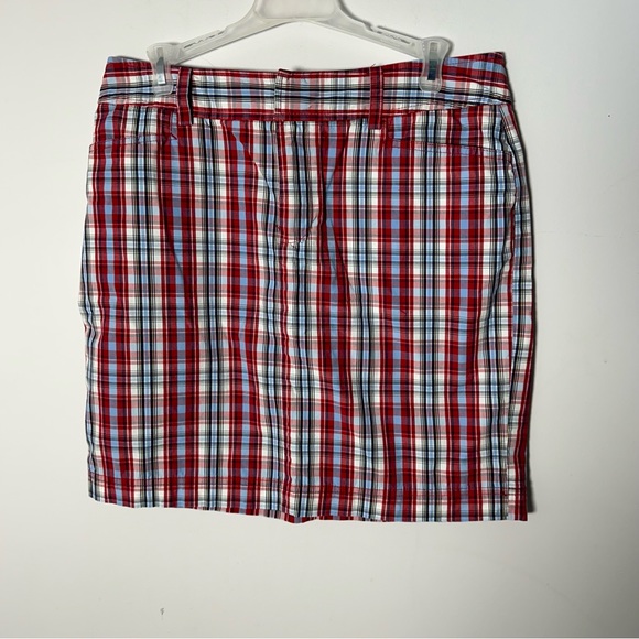 Chaps | Skirts | Euc Womens Chaps Red Blue Plaid Skirt 8 Cotton | Poshmark